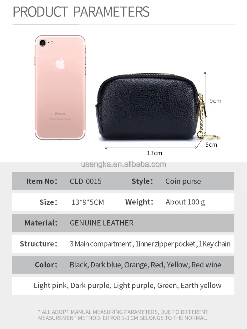 Vintage Retro Genuine Leather Card Wallet Zipper Luxury Designer Key ...