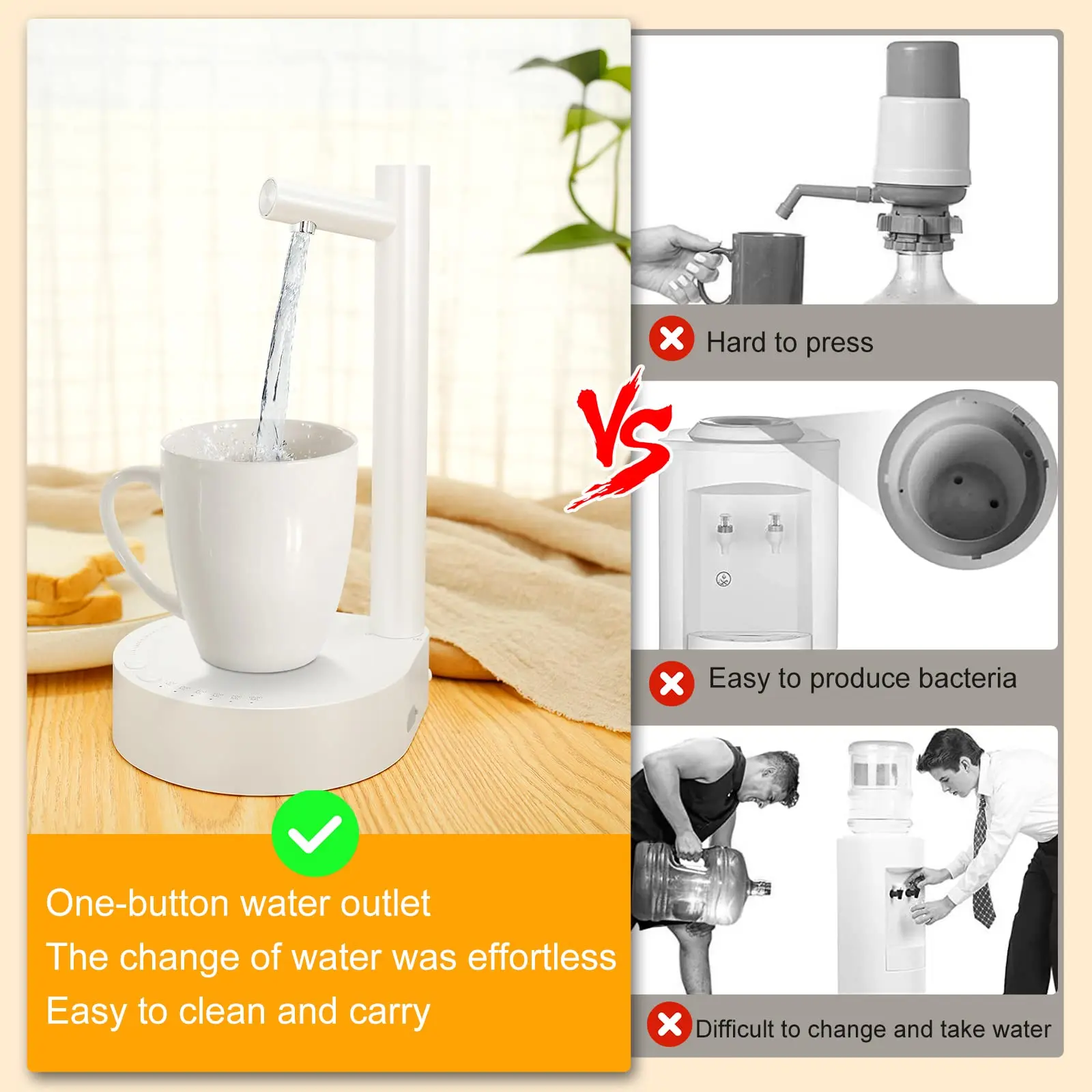 2023 Desk Smart Table Water Dispenser Portable Smart Table Water Bottle ...