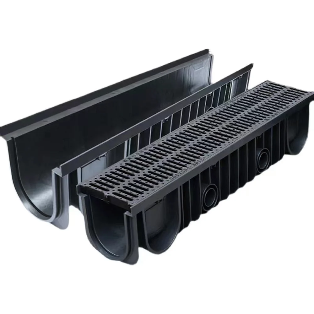 Rain Water Drain System Gutter Sidewalk Gully Trap Linear Pvc Drain ...