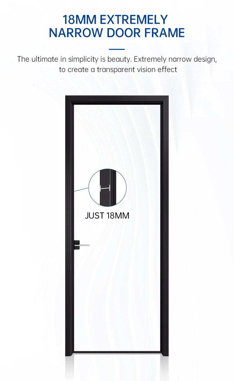 Gonho Interior Aluminum Glass Swing Door Hinged Shower Door Waterproof ...