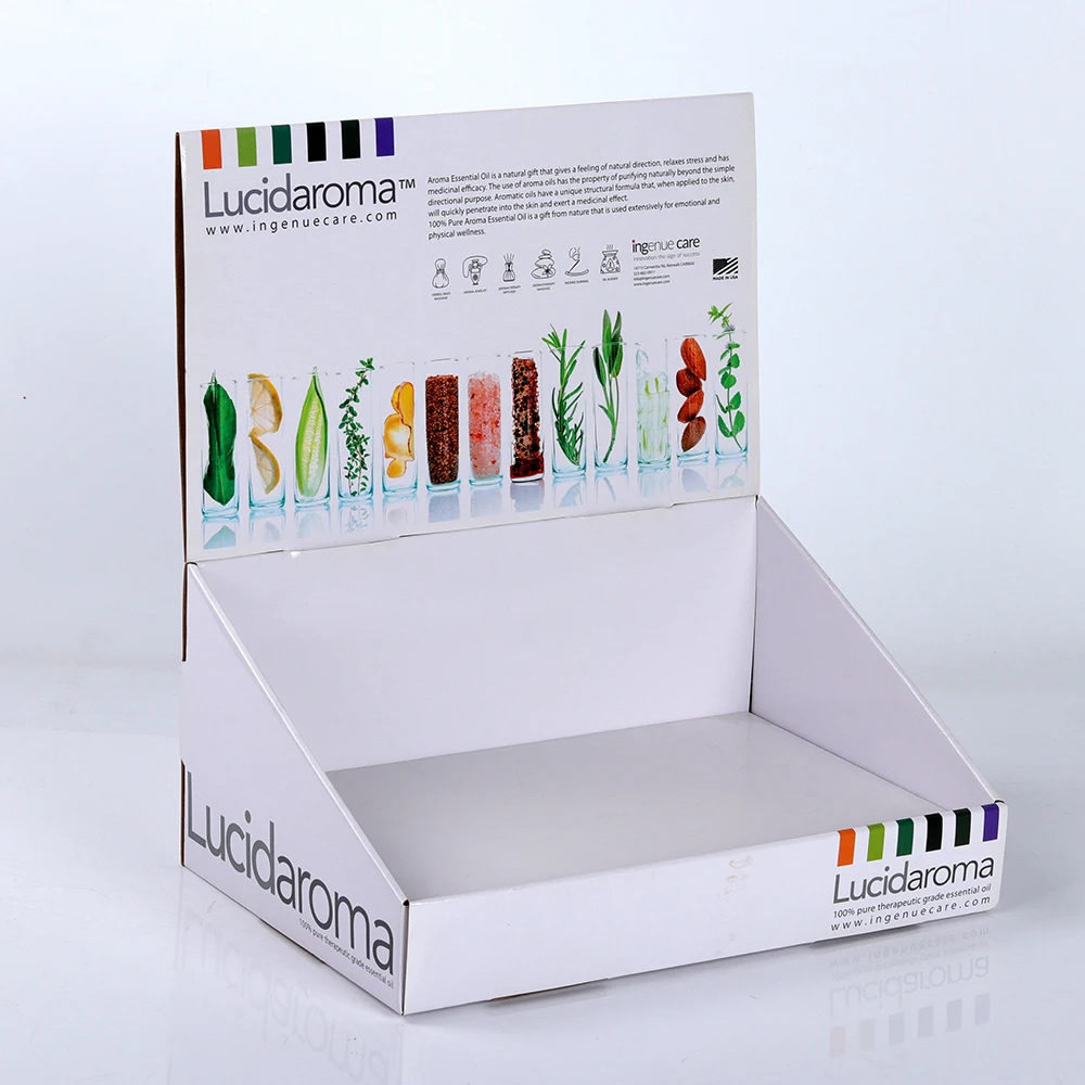 Cardboard Display Box Paper Display Rack Pdq Paper Counter Carton Table ...