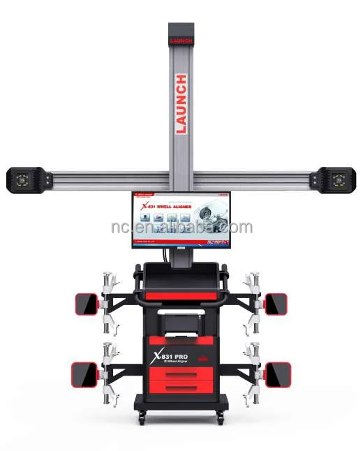 LAUNCH 3D Four Wheel Aligner X831 PRO 5G Computer Camera Beam Automatic ...
