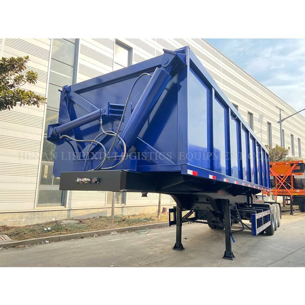 Heavy-Duty 3-Axle Tandem Side Tip Semi-Trailer for Mining Construction ...