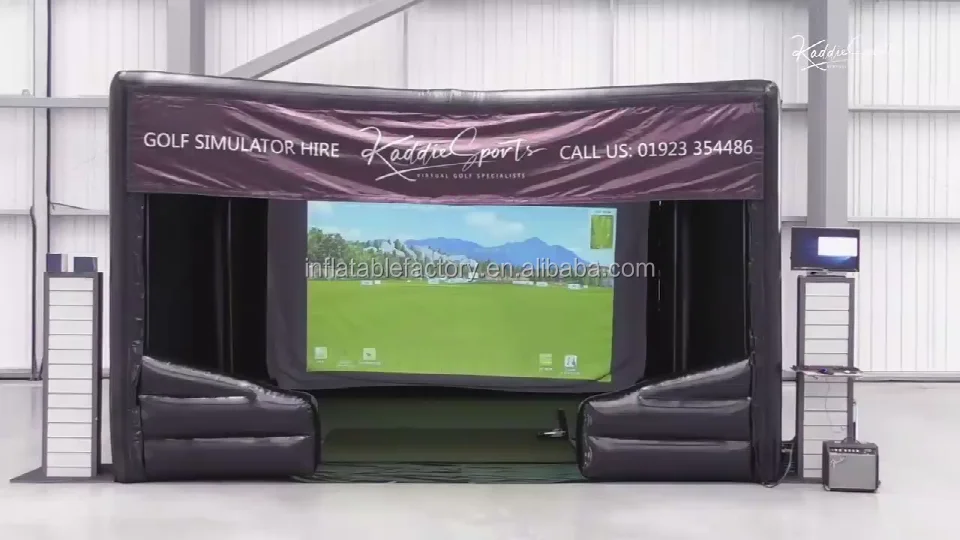 Luxury Inflatable Golf Simulator Tent - Airtight Outdoor Enclosure for ...