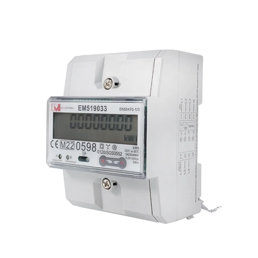 3 Phase Pv Solar Bidirectional Power Meter With Rs485 Modbus Smart ...