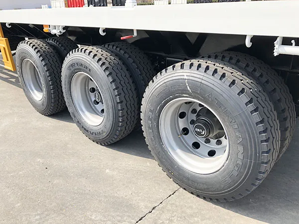 Panda Mech 3 Axle 40ft Wooden Floor Container Flatbed Truck Semi ...