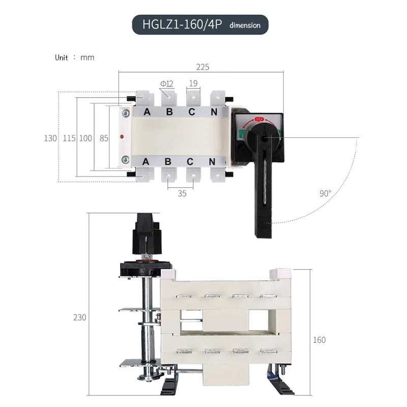 Manual Transfer Isolation Switch HGLZ1 - Reliable Load Breaker