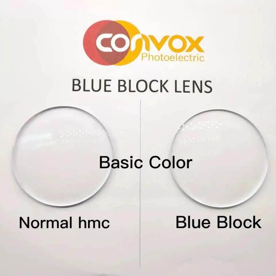 Convox1.56 Blue Light Cutting Hmc Coating Uv420 Blue Filter Optical ...