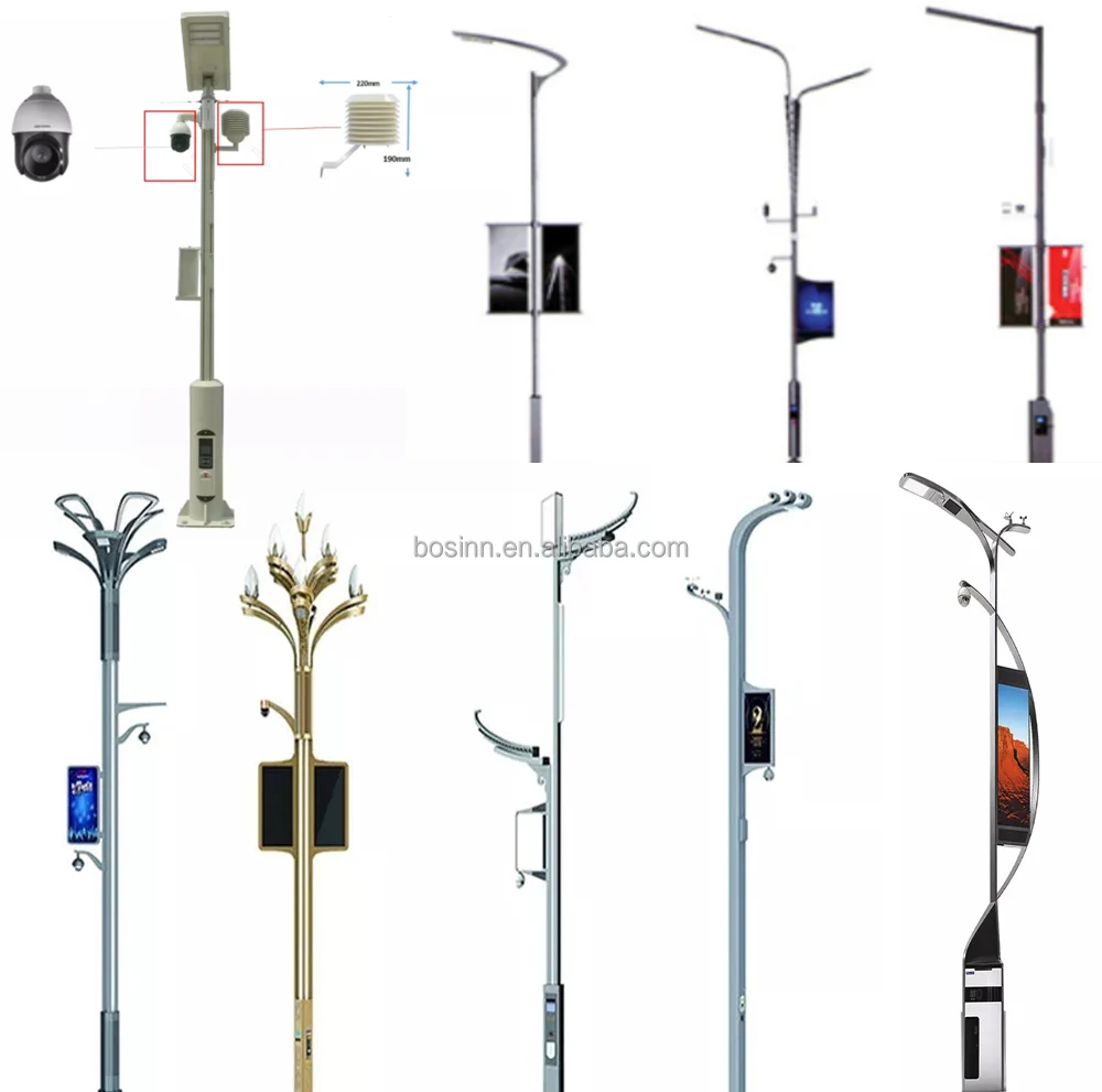 Urban Smart Street Lights Integrated 5g Charging Pile Smart Lighting ...