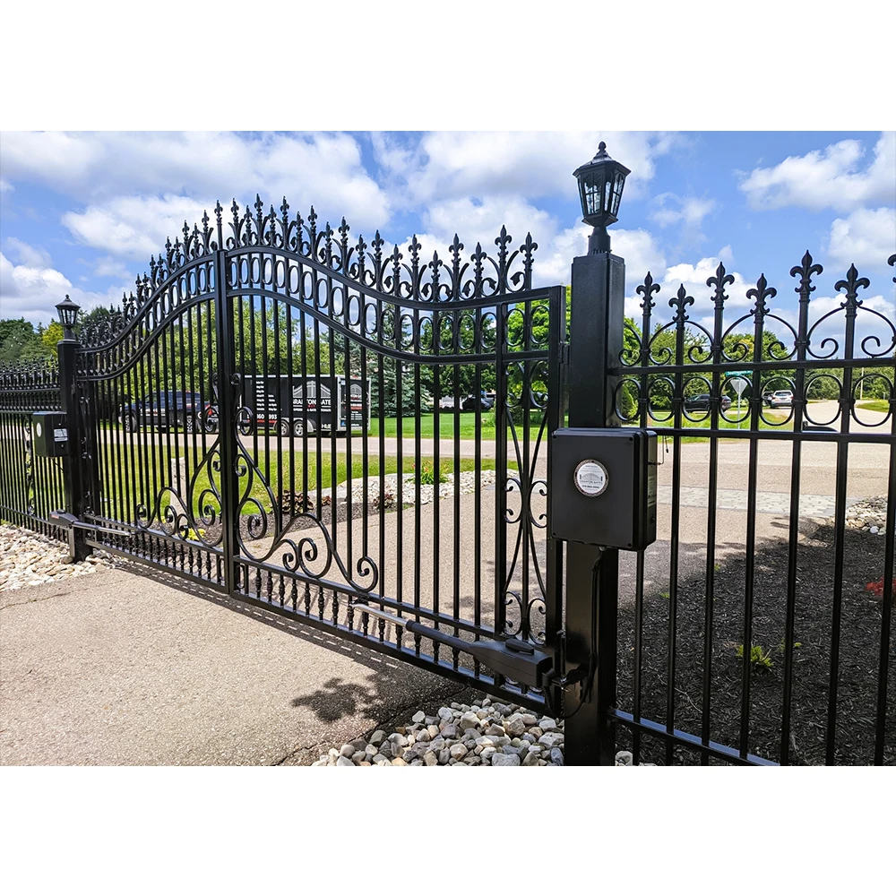 Antique design classical smart wrought iron entrance driveway gate ...