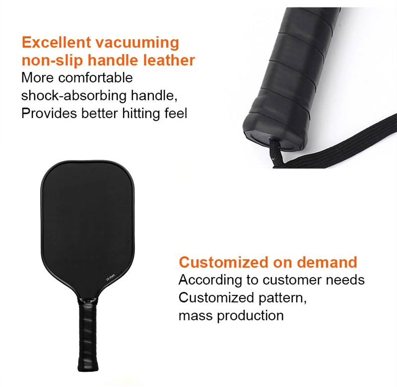 Custom Printed Pickleball Paddle 418mm*190mm Wooden Neoprene Pickleball ...