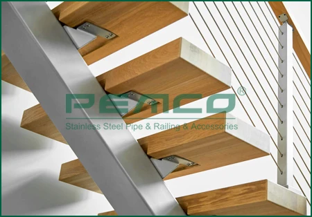 Floating Stairs with Cable Railing - Modern & Durable