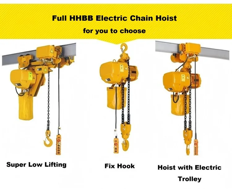 Wholesale Price Lifting 1 Ton 2 Ton 3 Ton 5 Ton 220V 3P Electric Chain ...