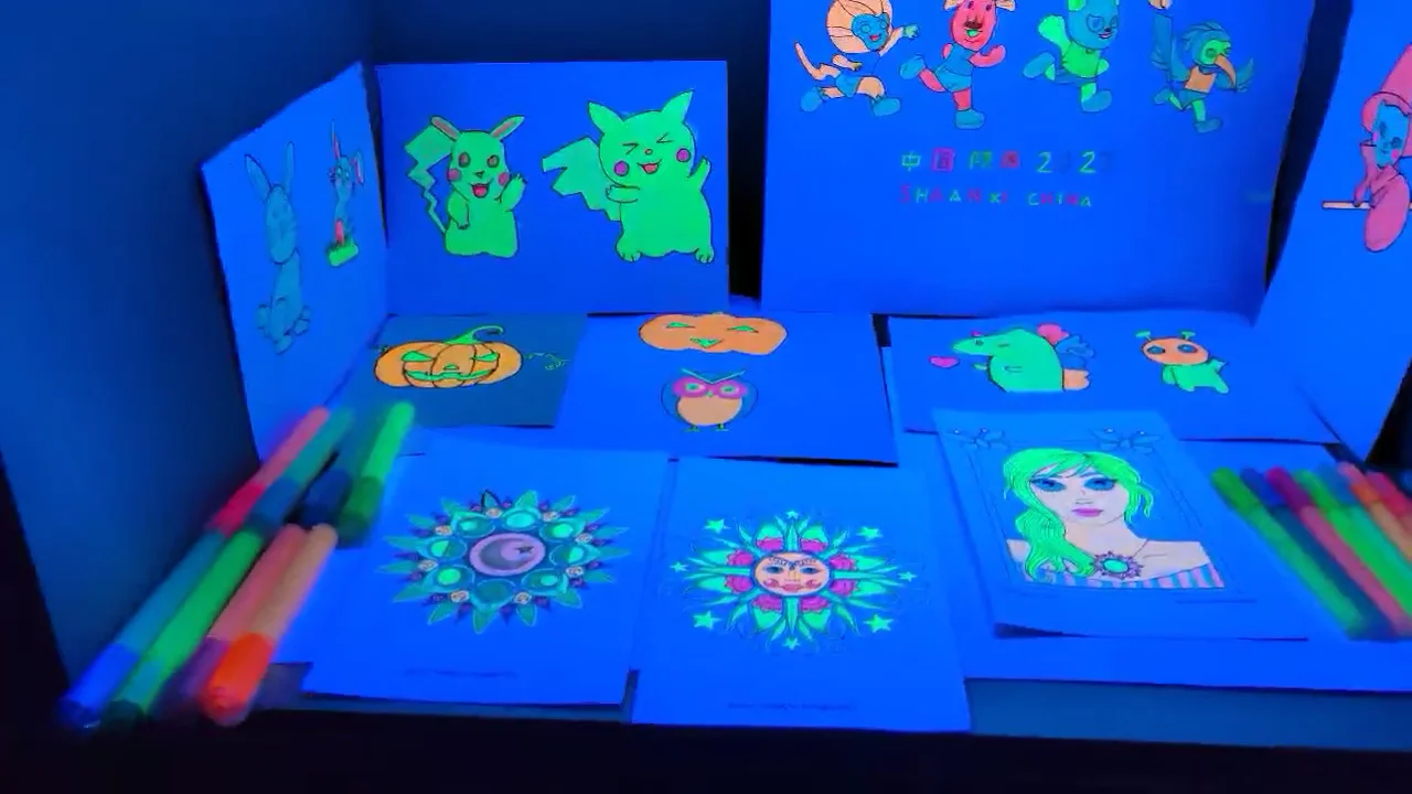 Oem Colors Liquid Fluorescent/neon/glow In The Dark Paint Marker Pen ...