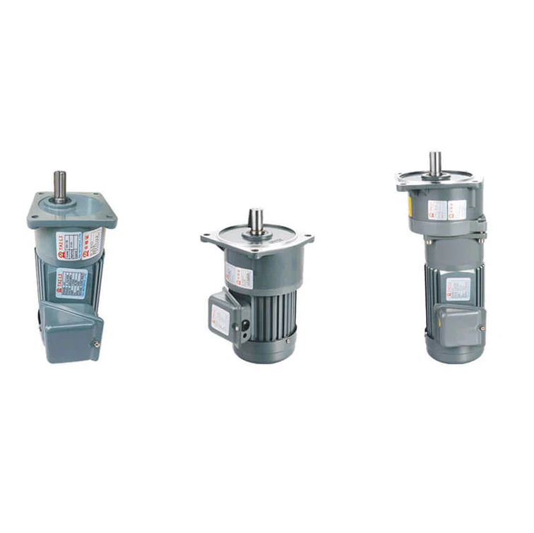 200W Vertical Single/Three Phase Electric AC Motor with Gearbox for ...