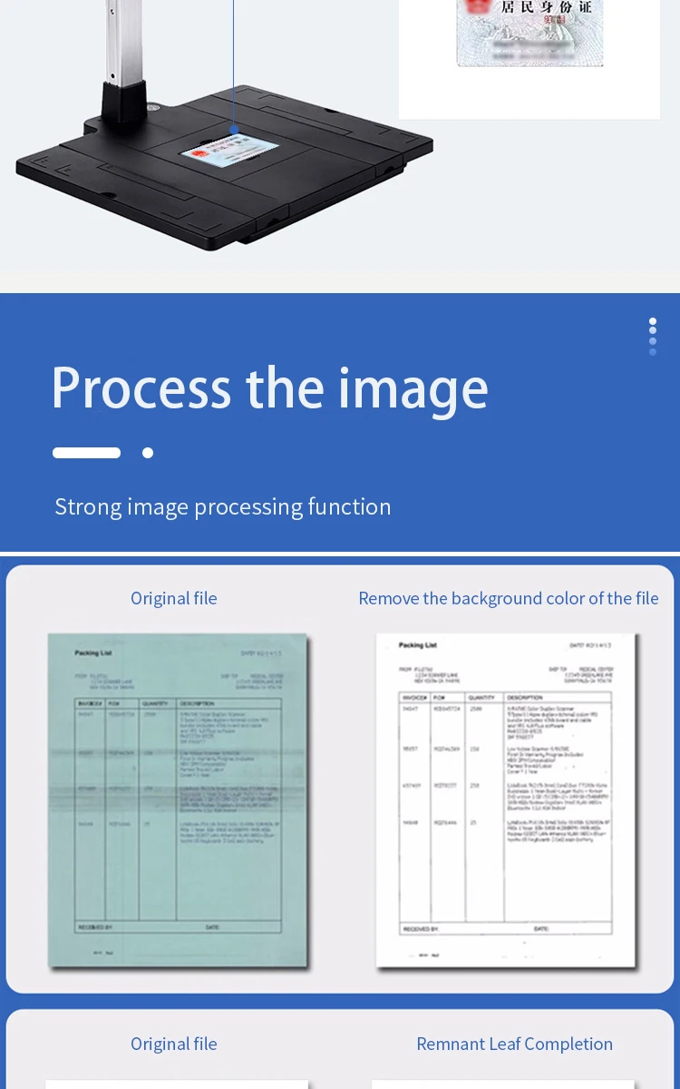 High Resolution Flat Bed Automatic Document Photo Book Scanner with USB ...