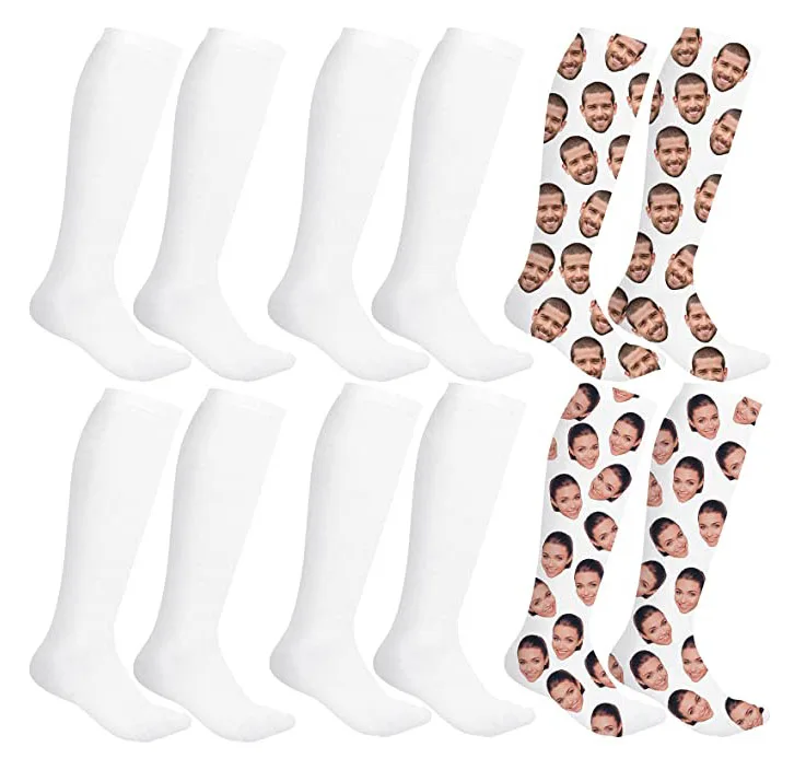 Unisex Sublimation Socks Printable Athletic Crew High Athletic Sports ...