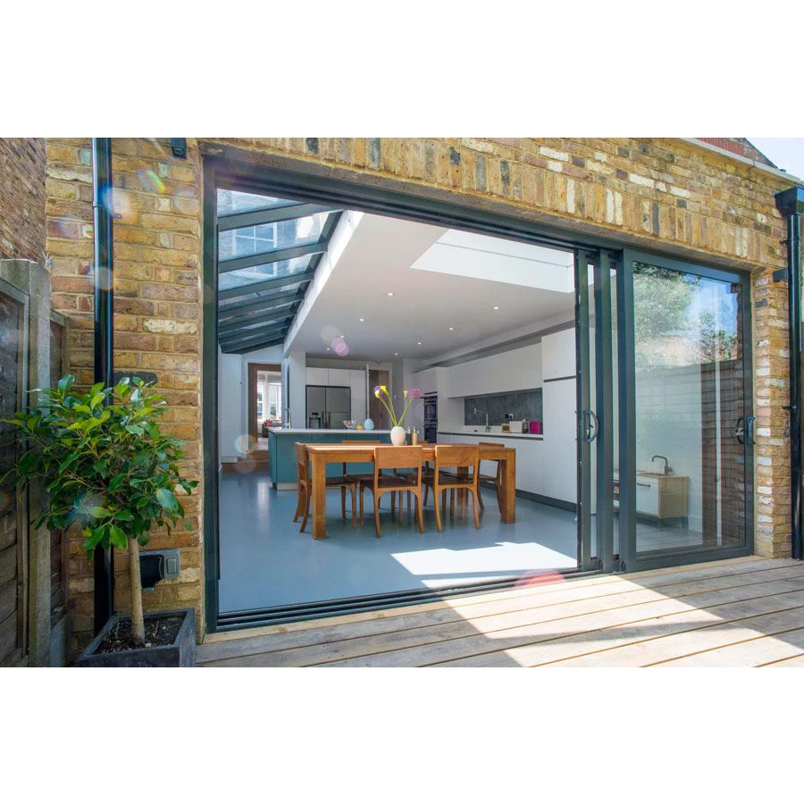 Modern 3-Panel Aluminum Sliding Glass Door with Retractable Patio ...