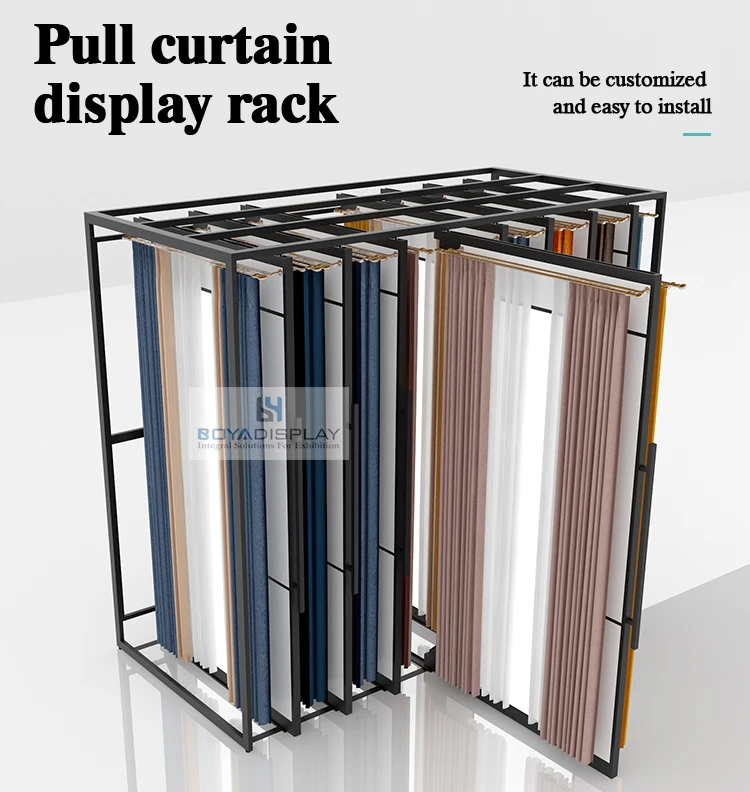 Boya Customized Vogue New Design Curtain Display Rack Good Quality ...