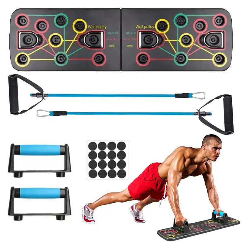 Push Up Board System Home Workout Equipment Strength Training Pushup ...