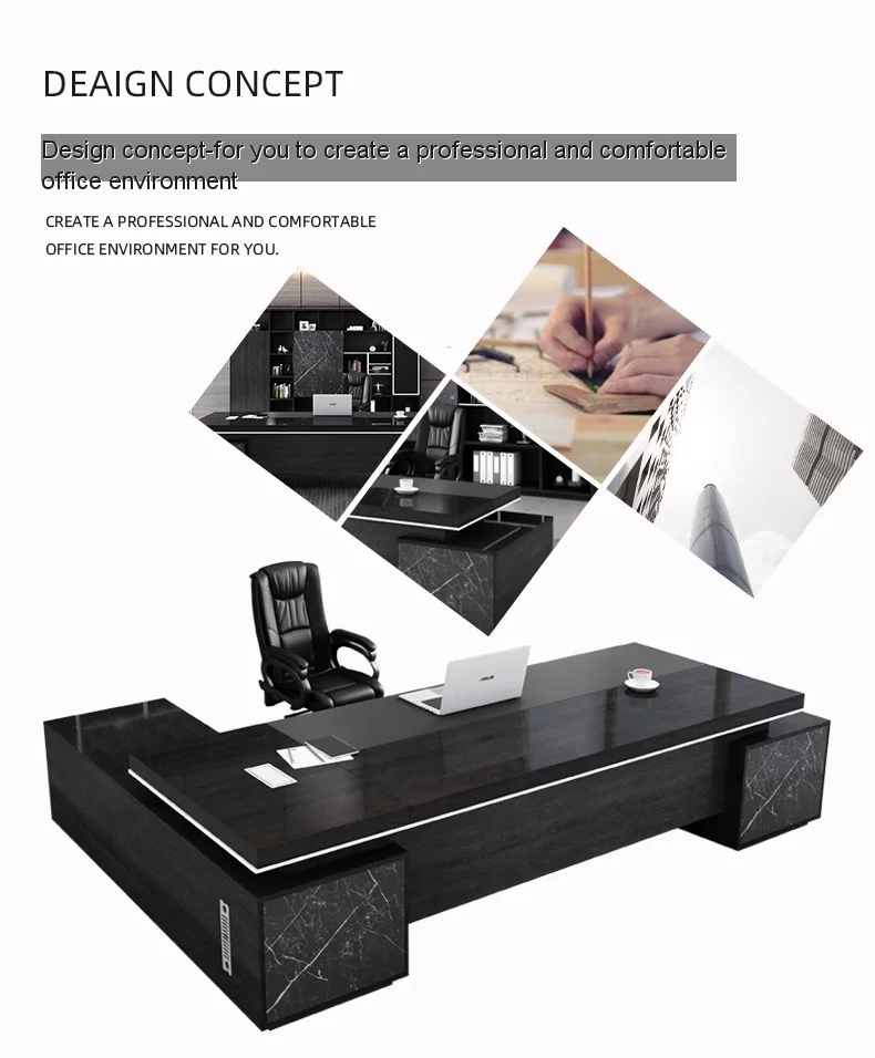 Modern Luxury Boss Desk - Ergonomic & Durable Office Furniture