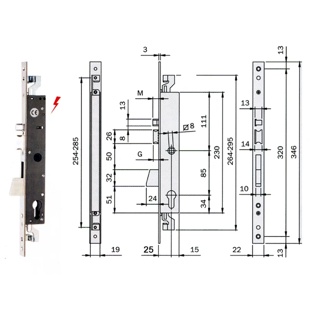 ISEO LAF49045# Italy Smart Lock Triple Electric Profile Lock Without ...
