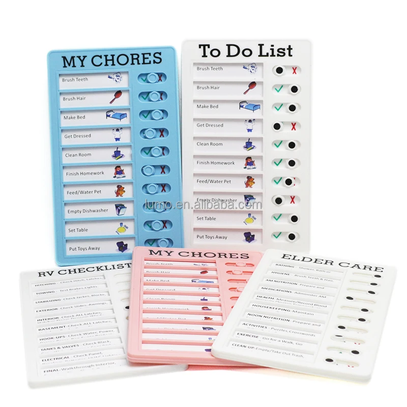 Memo Plastic Board Checklist Planner Board Check List Daily Task Planning Board Chore Chart For ...