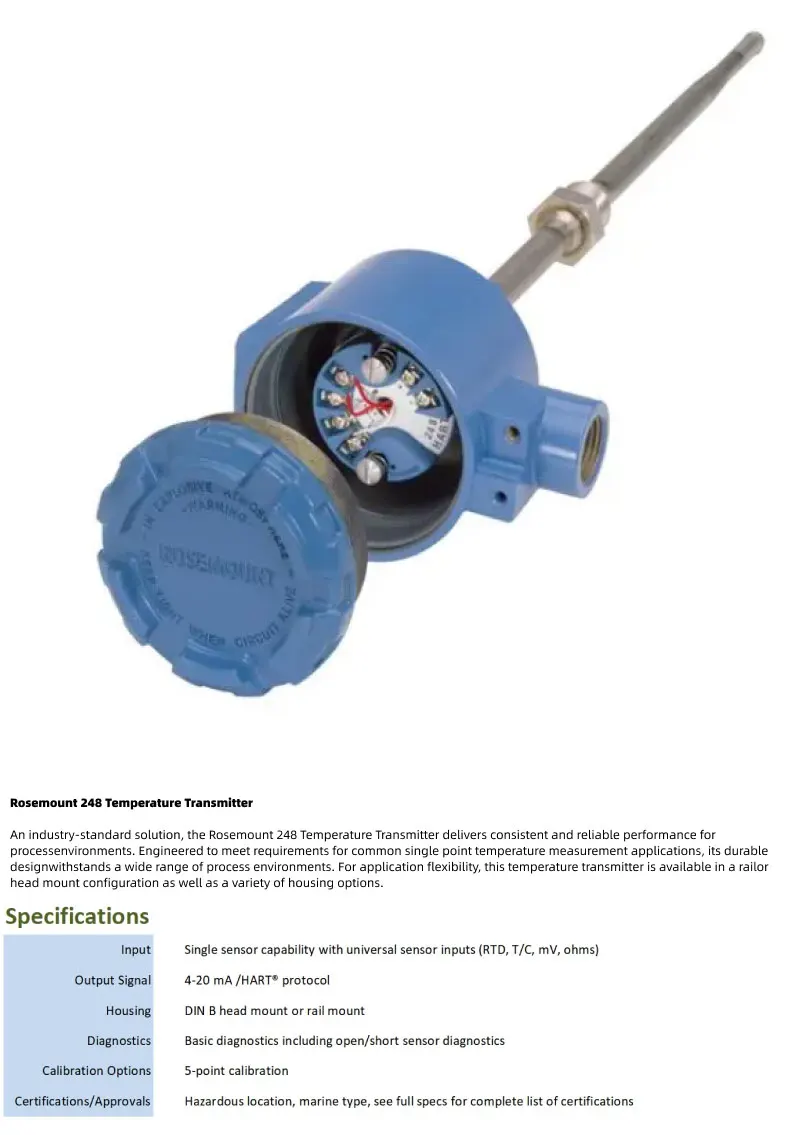 Temperature Measurement Sensor Transmitter 248 Industrial Temperature ...