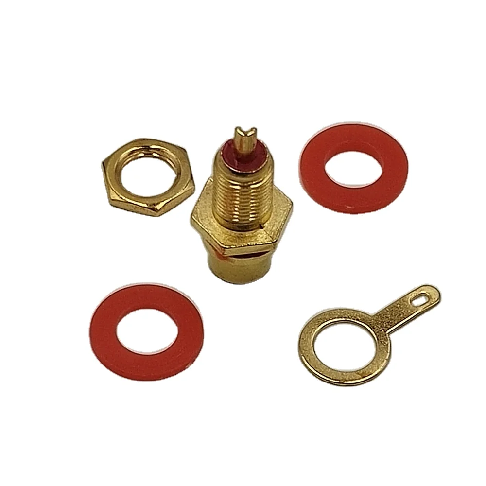 RCA Gold Plating Lotus Plug AV Socket Connector Soldering Audio Jack ...