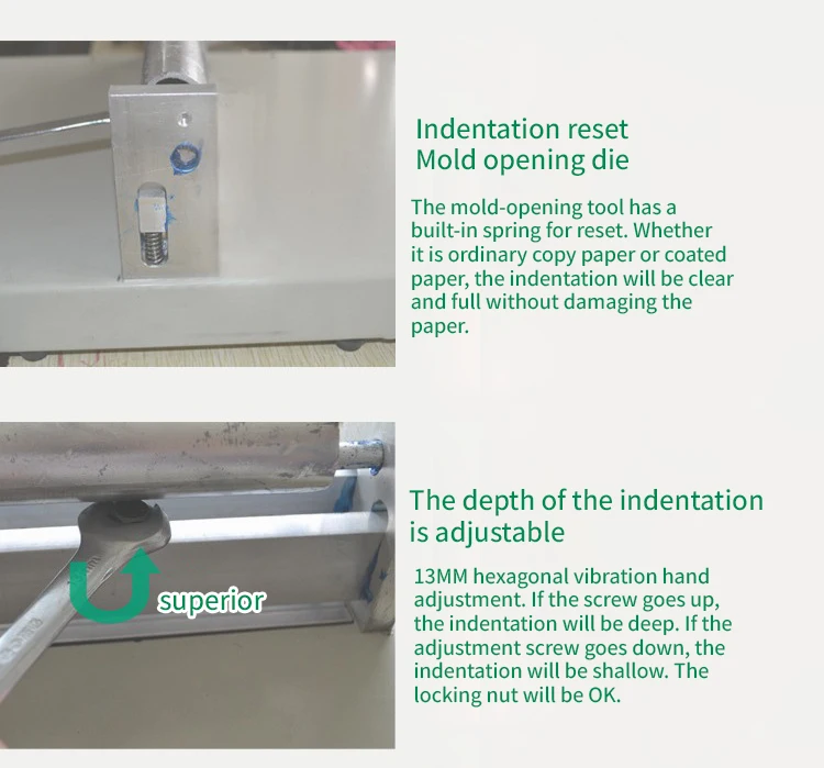 350mm 460mm 480mm A4 Desktop Manual Paper Creasing Machine For Cover ...