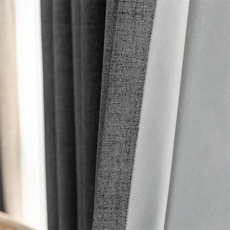 100% Blackout Royal Quality Linen Fabric Roll Textiles Thermal ...