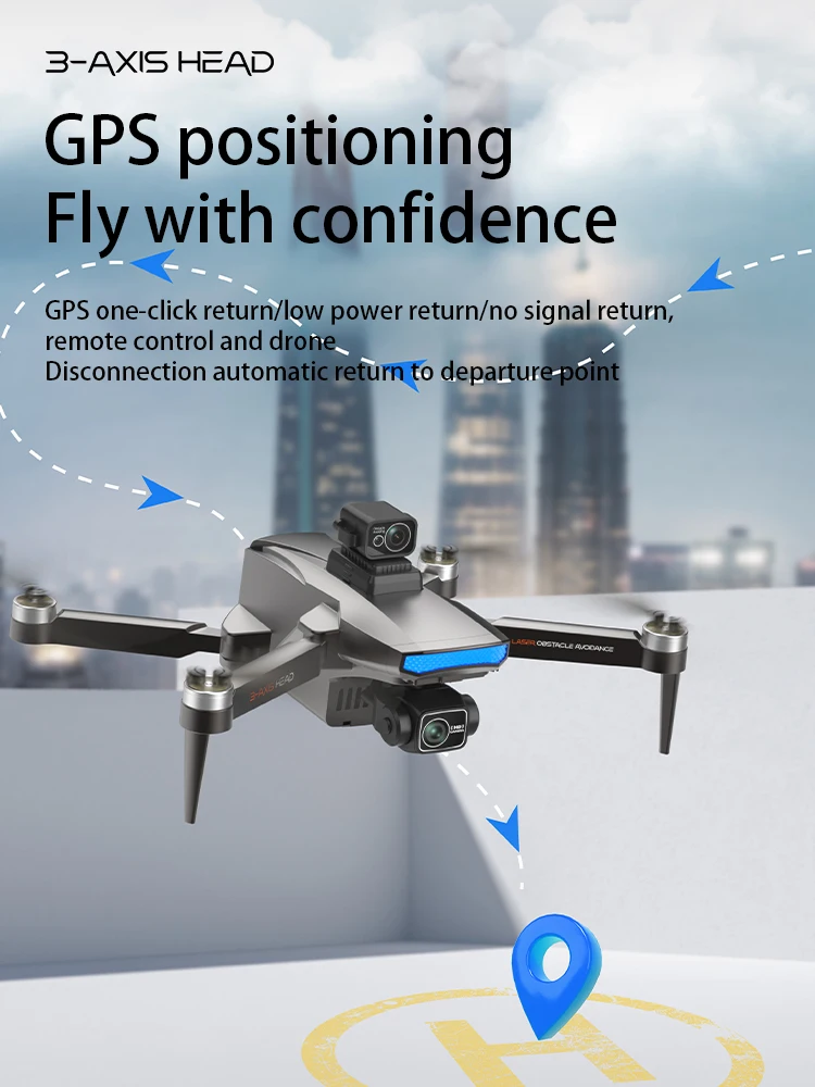 Alibaba.com: S187 4K GPS FPV drone with 3-axis gimbal and laser ...
