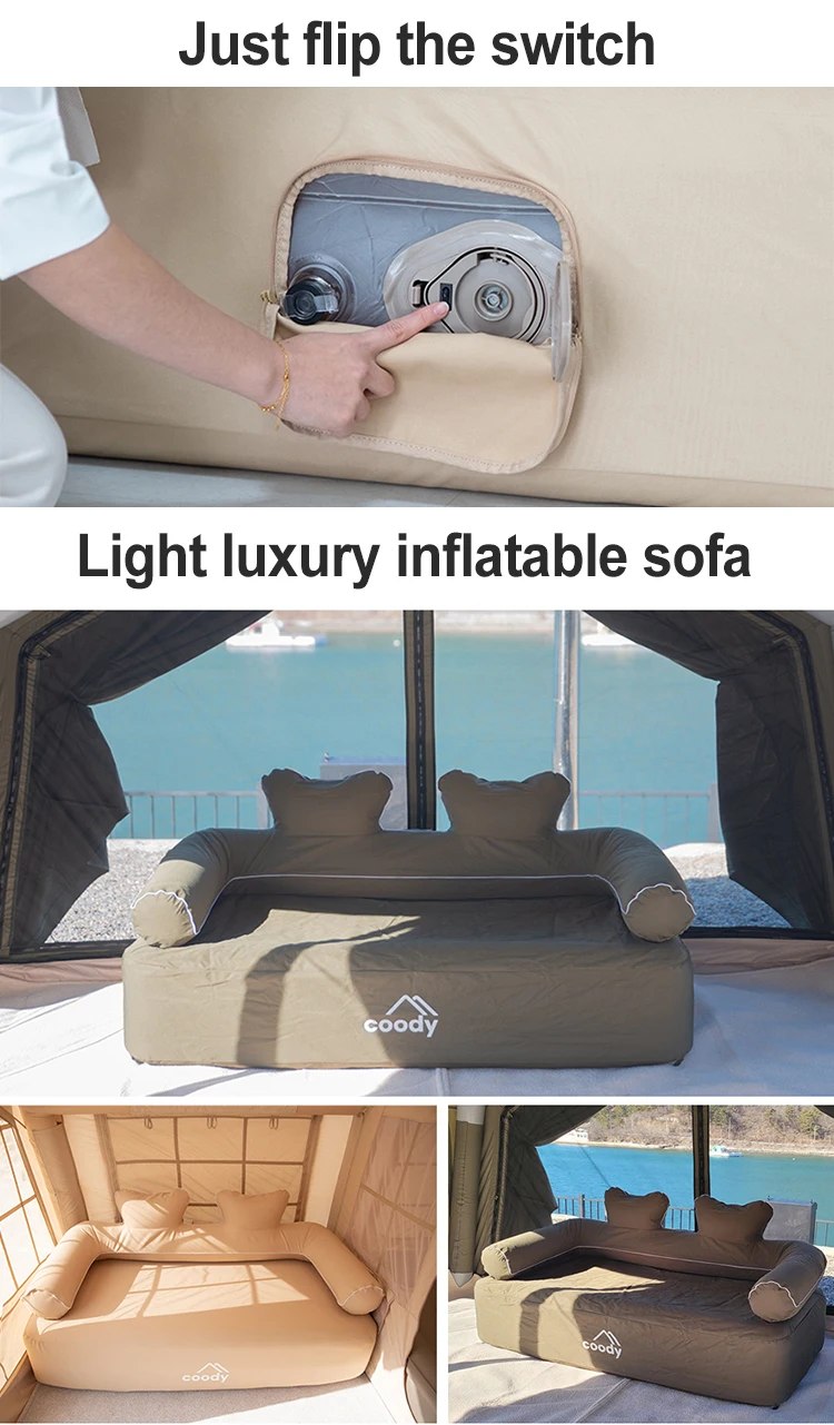Hot Sale Coody Inflatable Camping Sofa Cushion Chair Modern Design for Outdoor Glamping & Blow ...