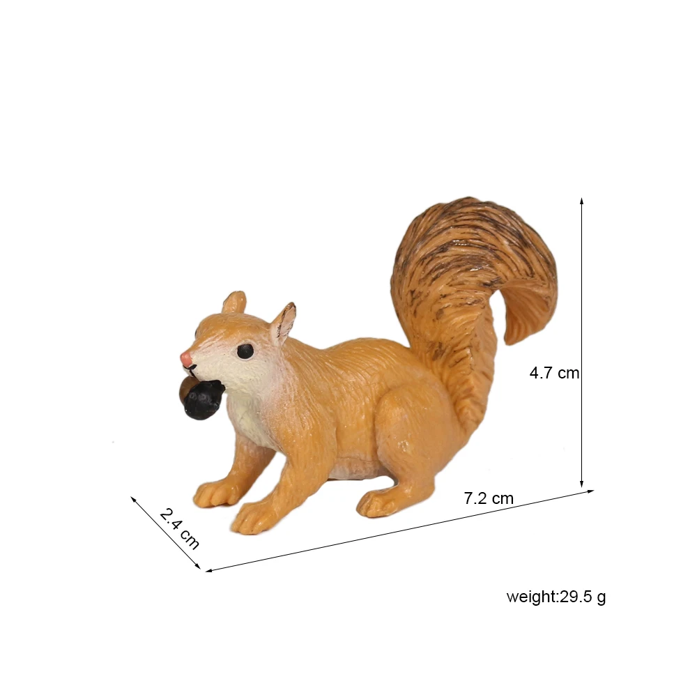 Realistic Mini Plastic Squirrel Toy for Kids & Collectors