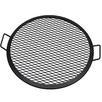 Heavy-duty Steel Construction Campfire Bbq Rack 22 Inch Round Fire Pit ...