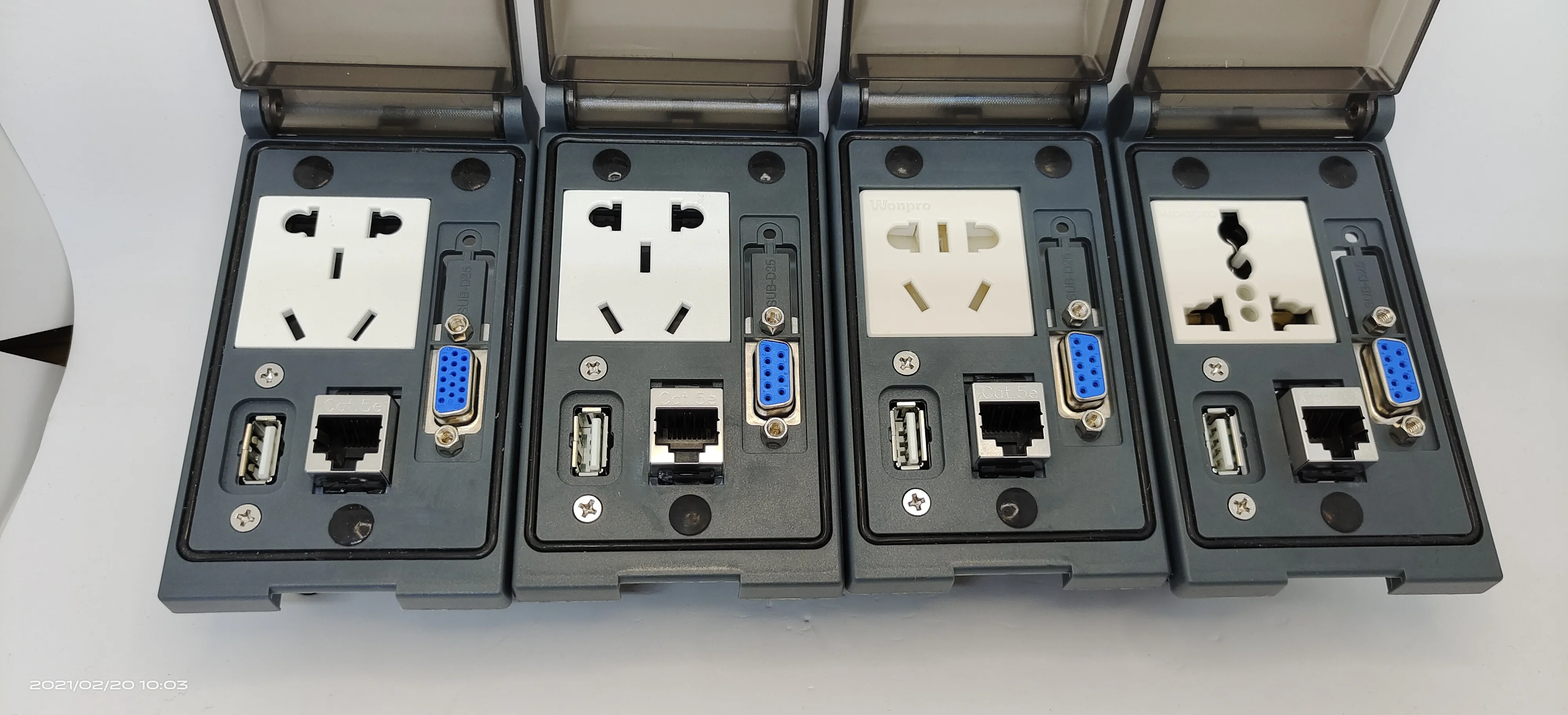 Svlec Multi-panel Socket Power Rj45 Usb D-sub Communication Front Panel ...