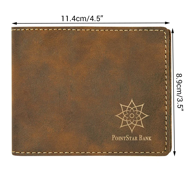 Hot Selling Personalized Custom Logo Card Holder Wallet Vintage High ...