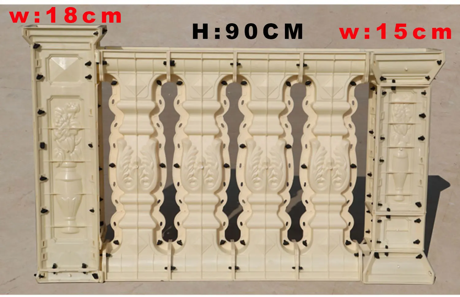 Handrail Concrete Plastic Baluster Mold - Durable & Precise