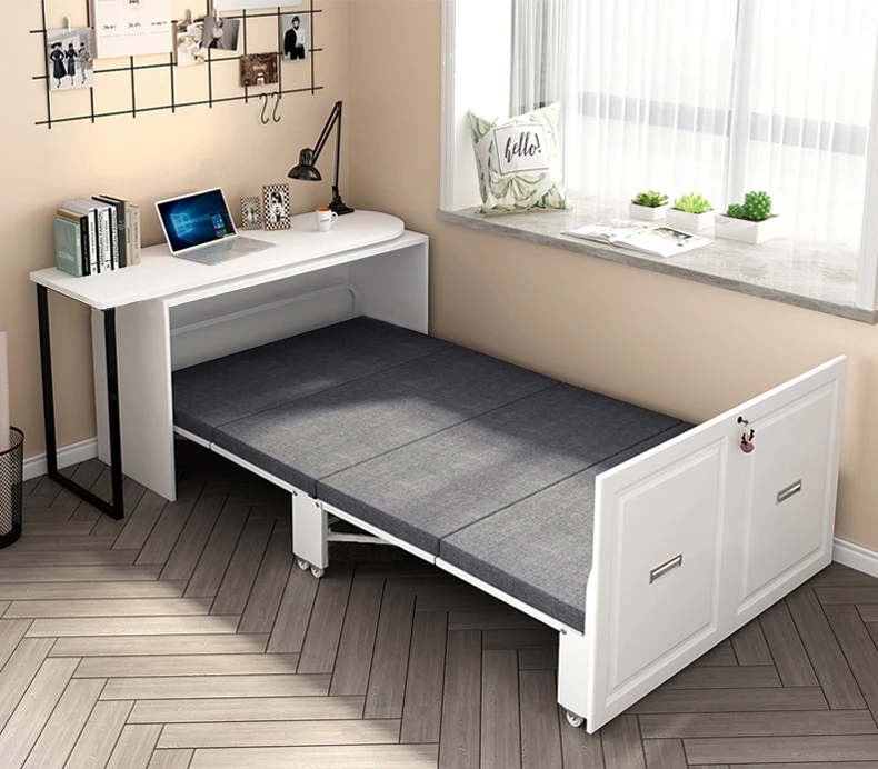 Portable Folding Bed - Durable Metal Frame & Mattress