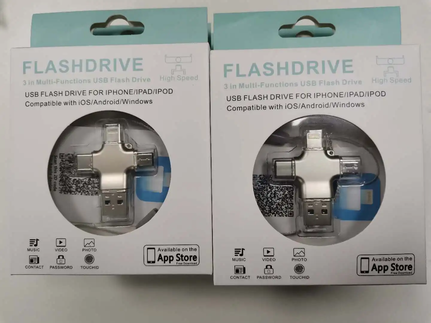 Flash Drive 4 In 1 Usb 3.0 Otg Multifunctional U Disk For Iphone Ipad ...