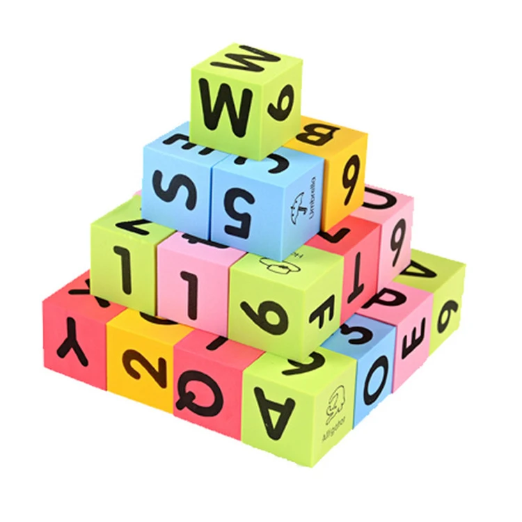 Factory Supply 30 Pcs Soft Eva Foam Block Alphabet And Numbers Baby ...