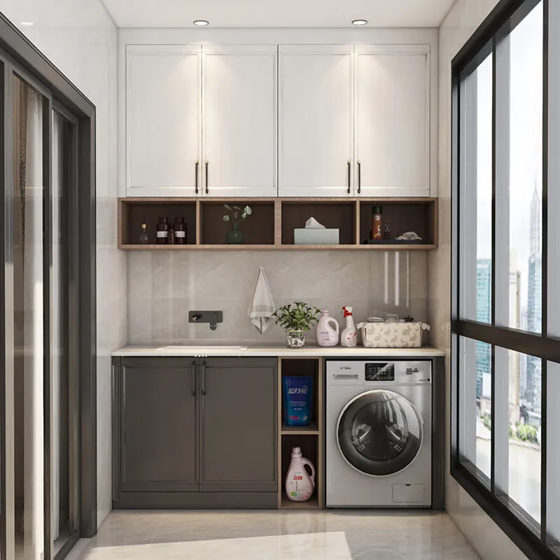 Laundry Vanity Apartment Washing Machine Cabinet Bathroom Sink Cabinet ...