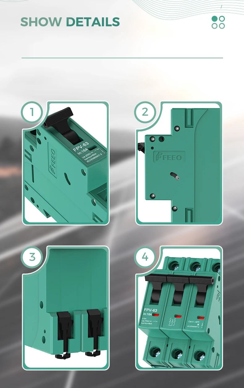 Mcb Dc Breaker 2p Mcb Dc Mcb 32 Amp 750v 50amp 63a 63 a 1000 with TUV ...