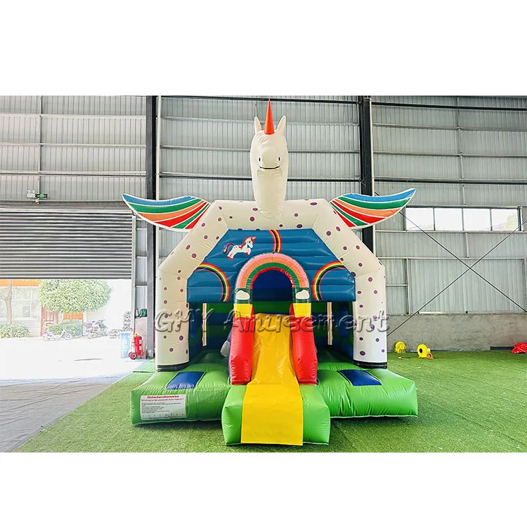 Alibaba.com: New Design pink and white unicorn inflatable games outdoor ...