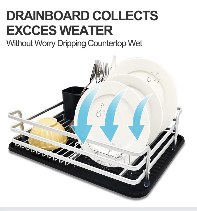 New Type Commercial Simple Dish Rack Tray With Spout Kitchen Dish ...