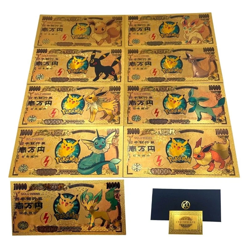Wholesale Cartoon Gold Plated Poke Mon Charizard Banknotes Waterproof ...