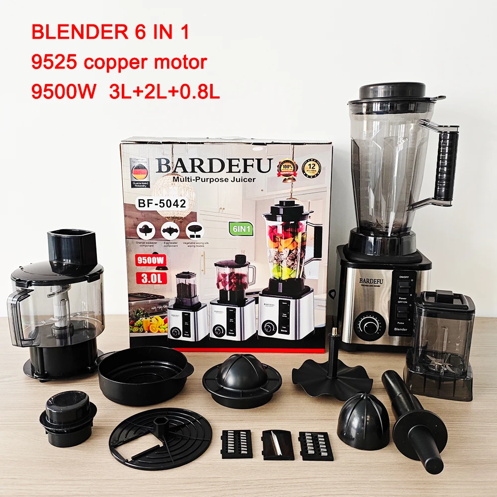 6 in 1 Blenders Machine 9500w - Heavy Duty Food Processor
