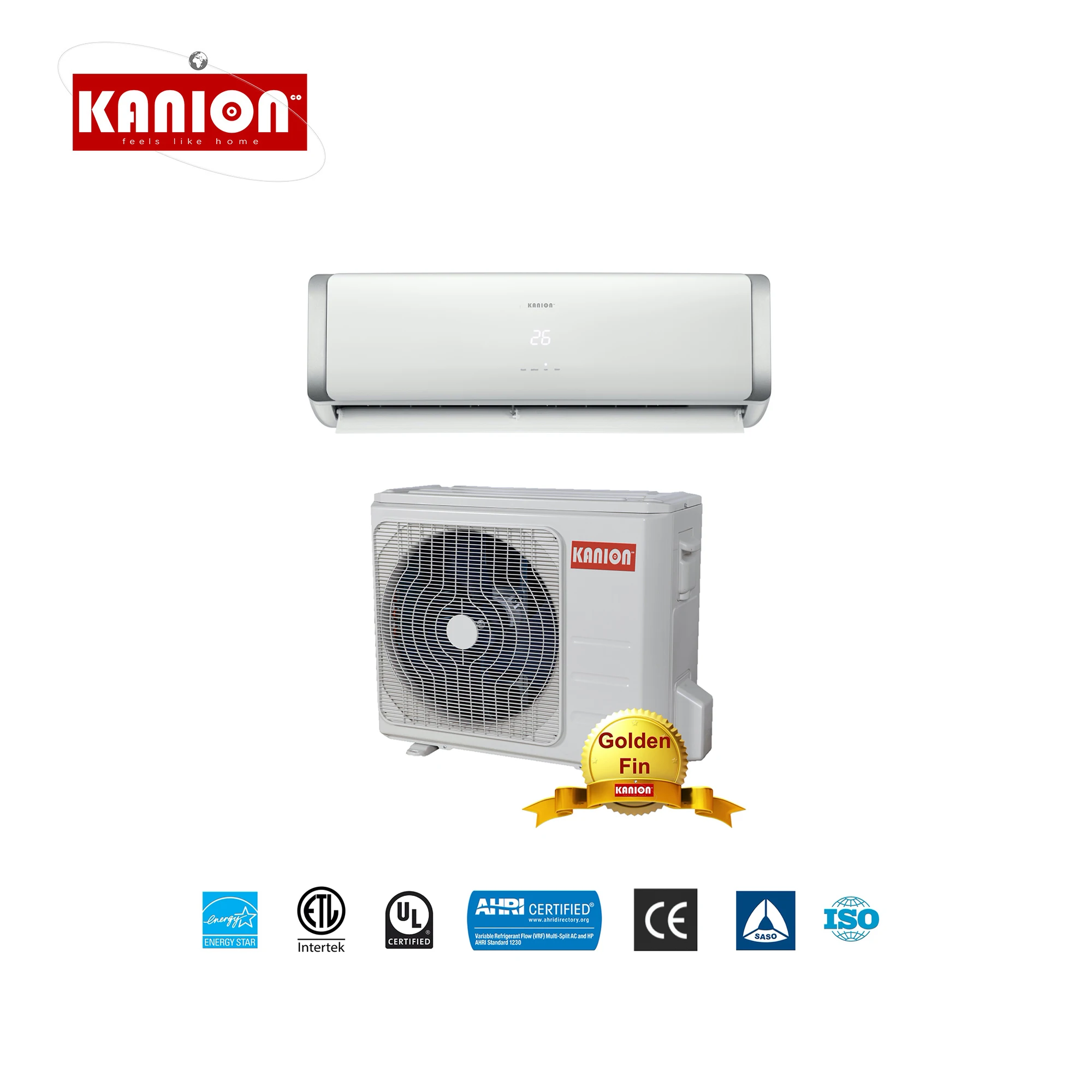 Split Wall Mount DC Inverter Air Conditioner R32 Wind Free Tech Easy ...