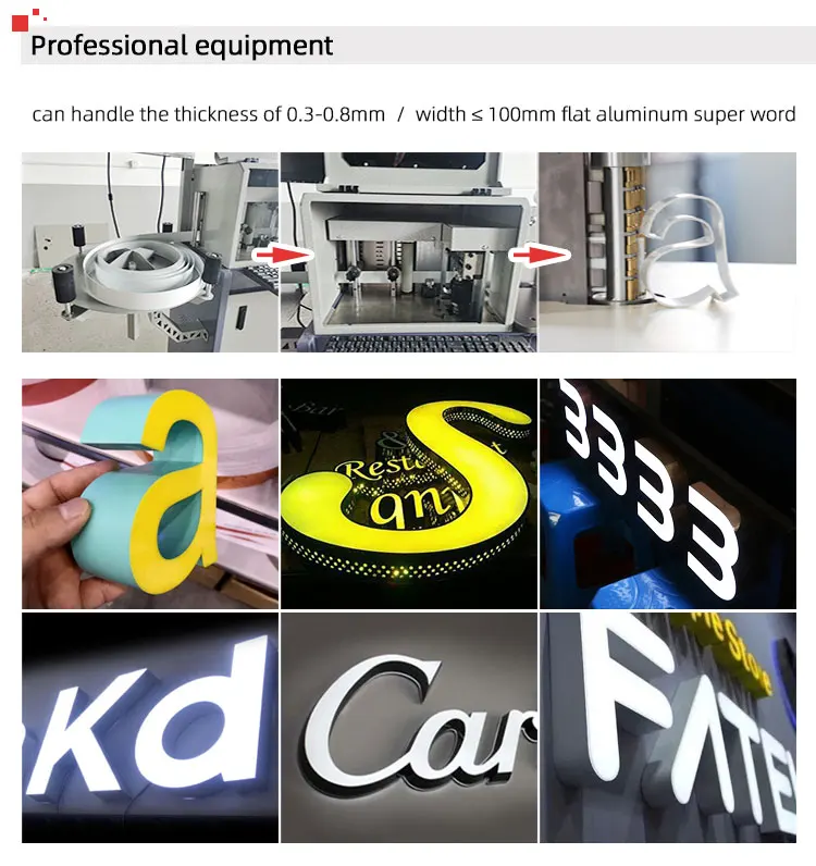 Metal Coils Letters Making Machine Manufacture Channelume Aluminum ...