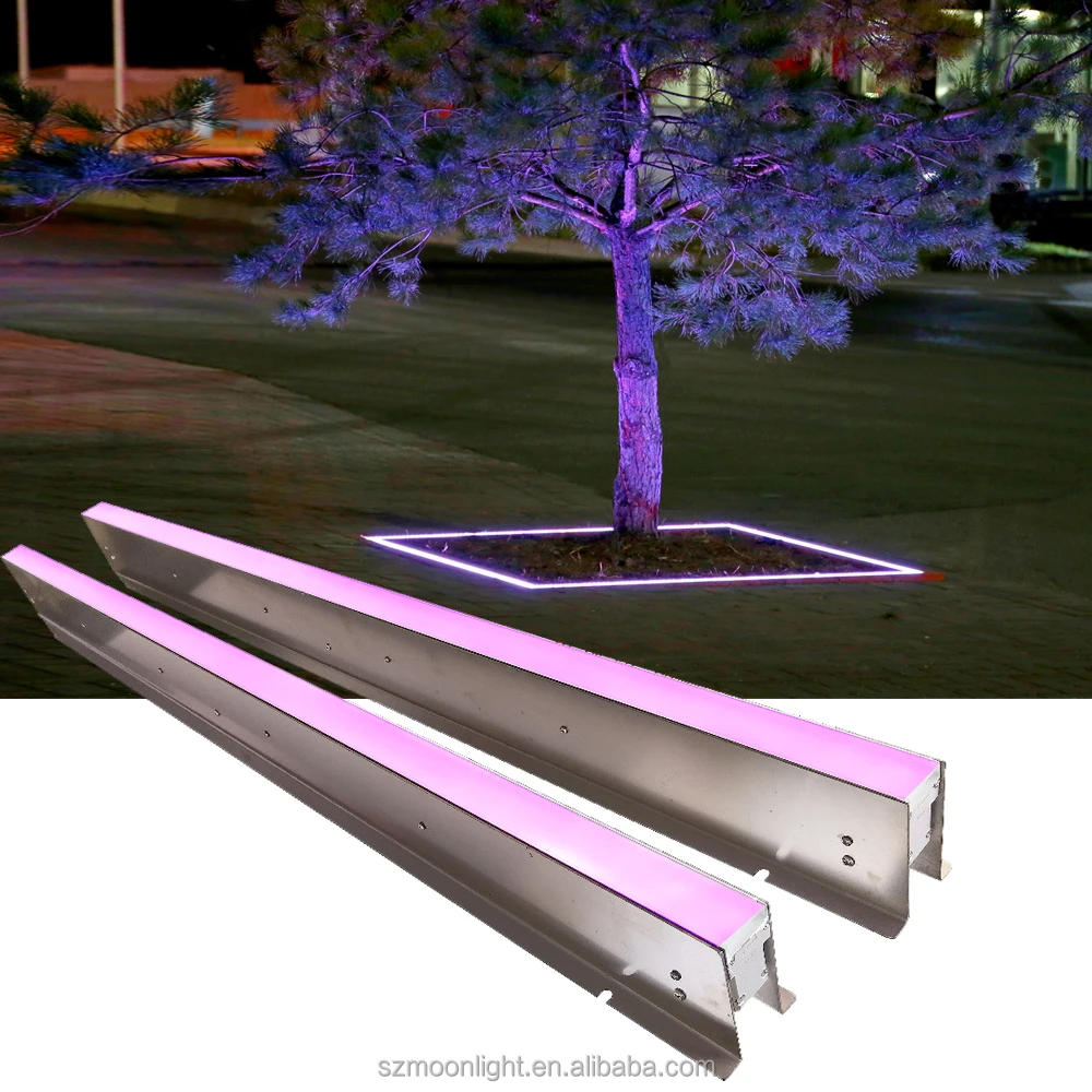 Stainless Steel Linear Tree Lighting - RGB Color Outdoor